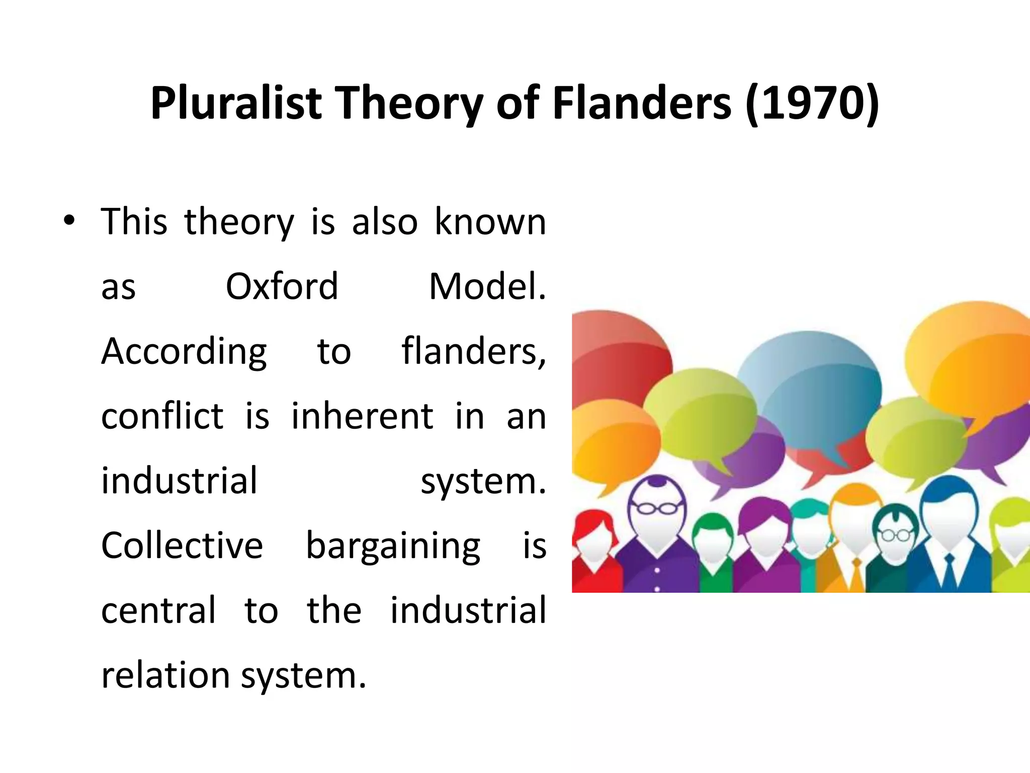 Pluralist theory of flanders (1970) – theories of industrial relations ...