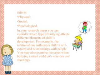 Bullying Research Paper | PPT