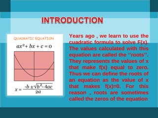 Roots of equations | PPT