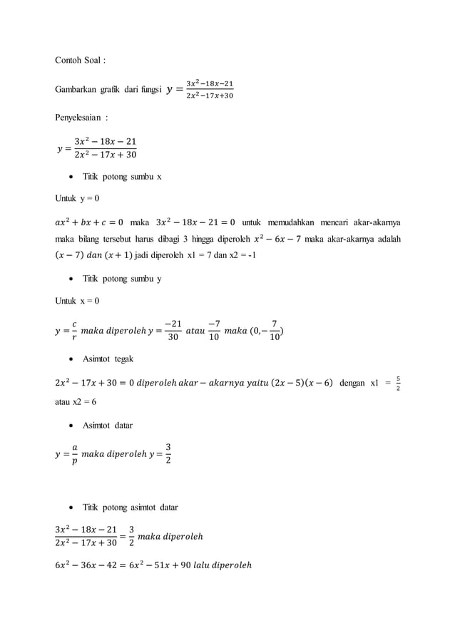 Materi Aljabar Fungsi Pecahan Rasional | DOCX