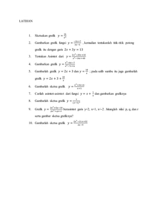 Materi Aljabar Fungsi Pecahan Rasional | DOCX