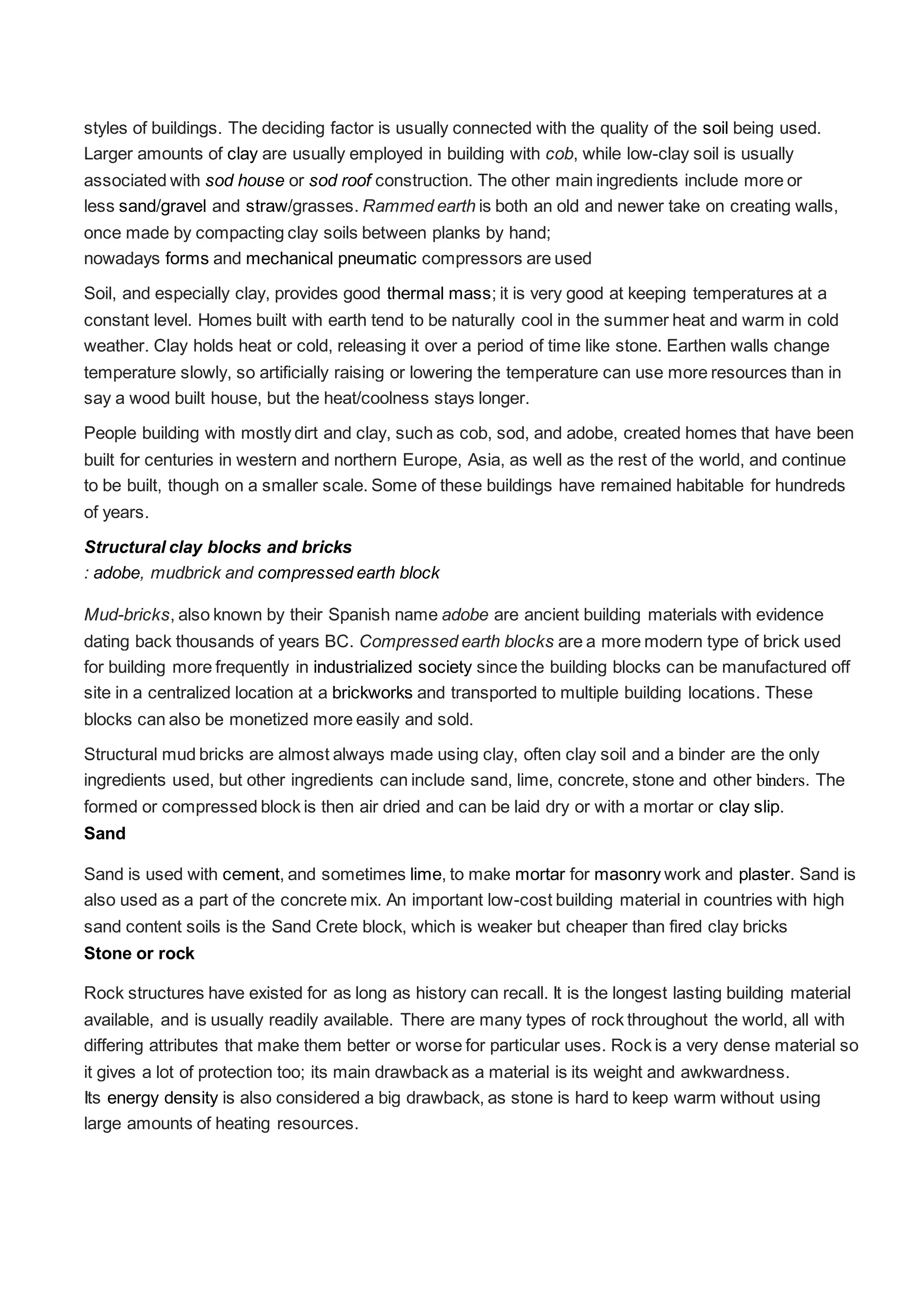 use of traditional building materials | DOCX