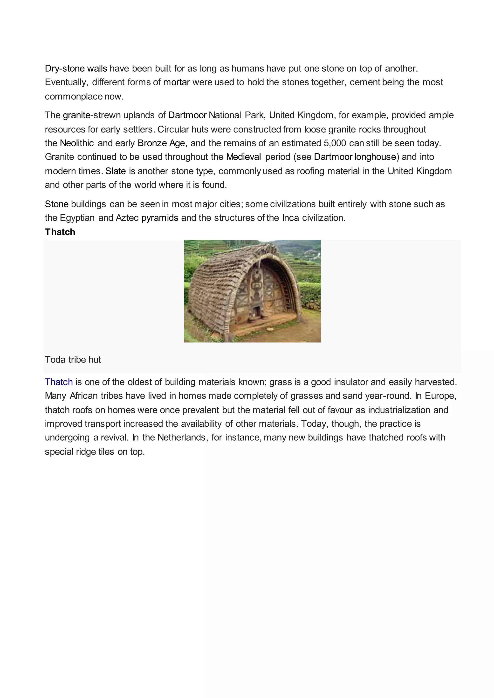 use of traditional building materials | DOCX