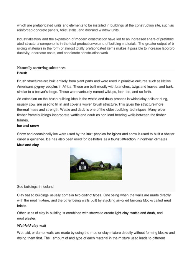 use of traditional building materials | DOCX