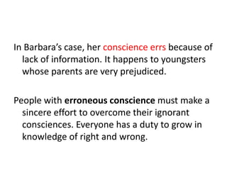 Different Kinds of Conscience | PPTX