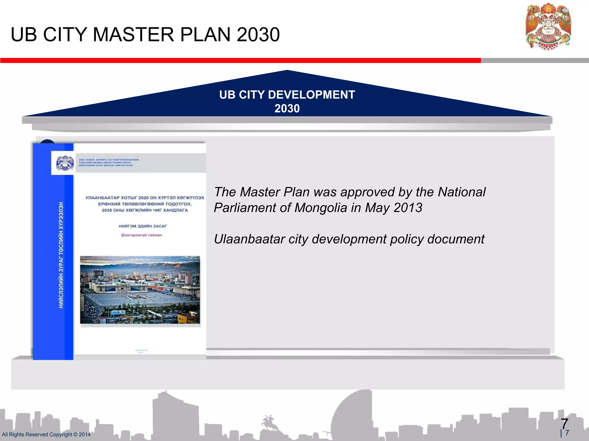 11.16-17.2015, PRESENTATION, City of Ulaanbaatar-2030, Bat-Uul Erdene | PDF