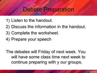 11. debate preparation | PPT