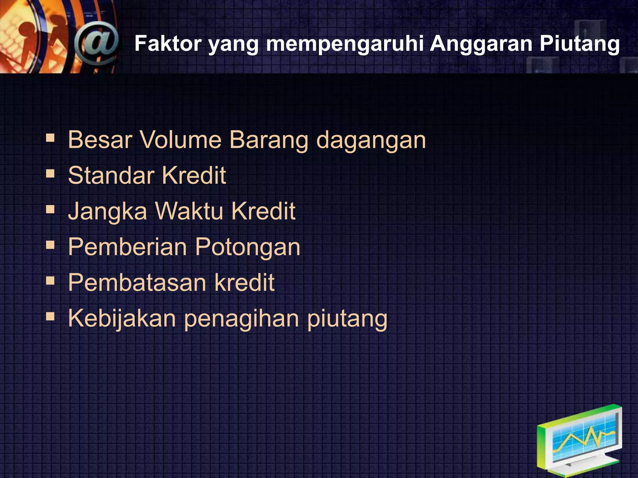 penyusunan anggaran piutang | PPTX