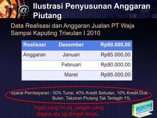 penyusunan anggaran piutang | PPTX