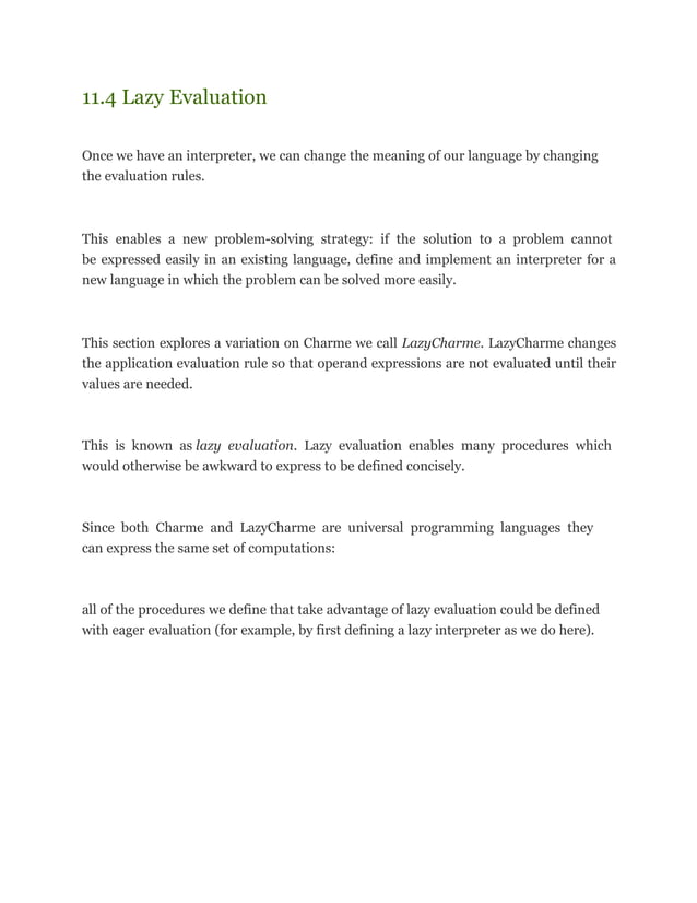 lazy evaluation | PPT