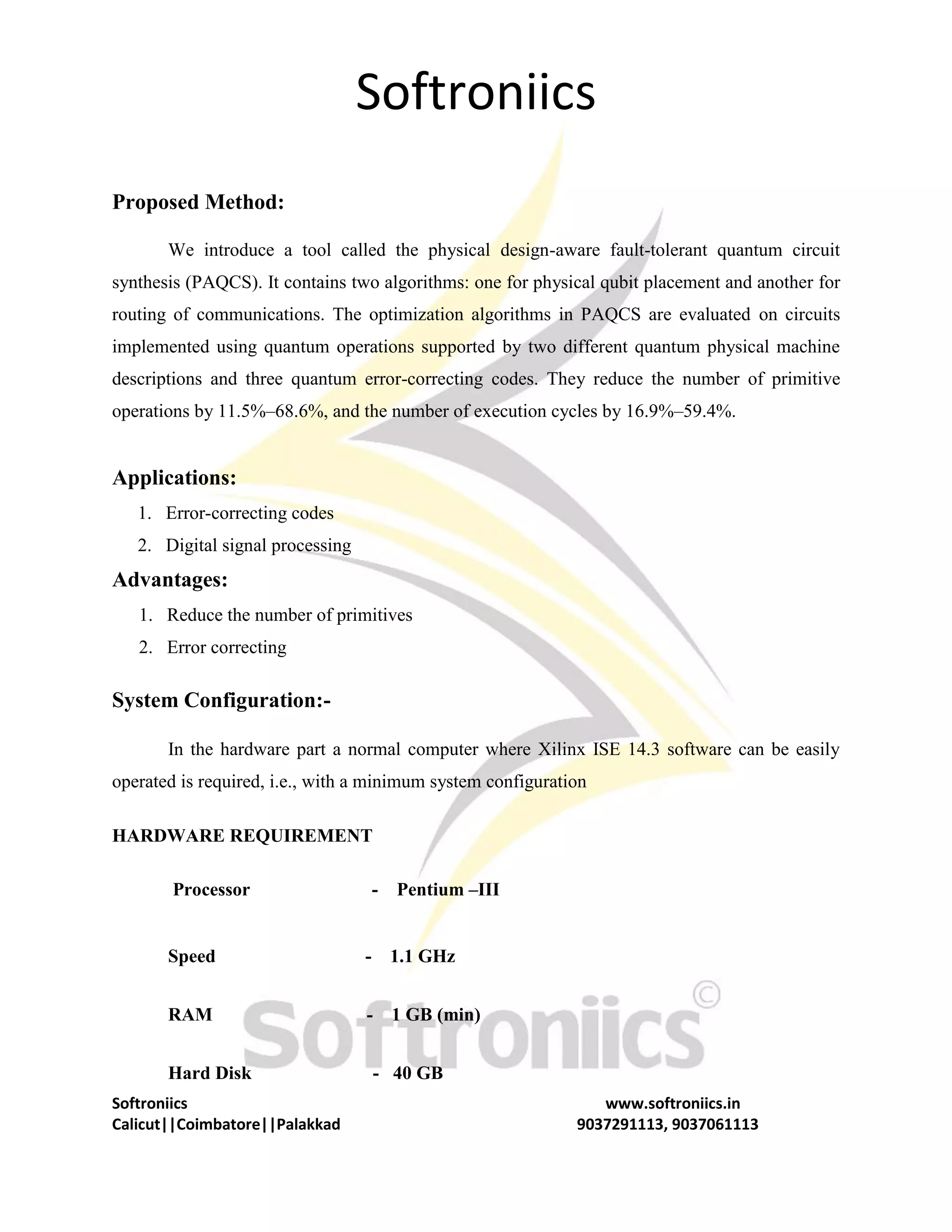 11paqcs Physical Design Aware Fault Tolerant Quantum Circuit Synthesis Pdf