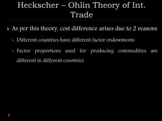 11. theories of international trade | PPTX