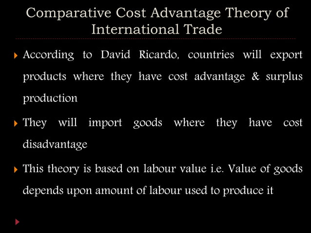 11. theories of international trade | PPT