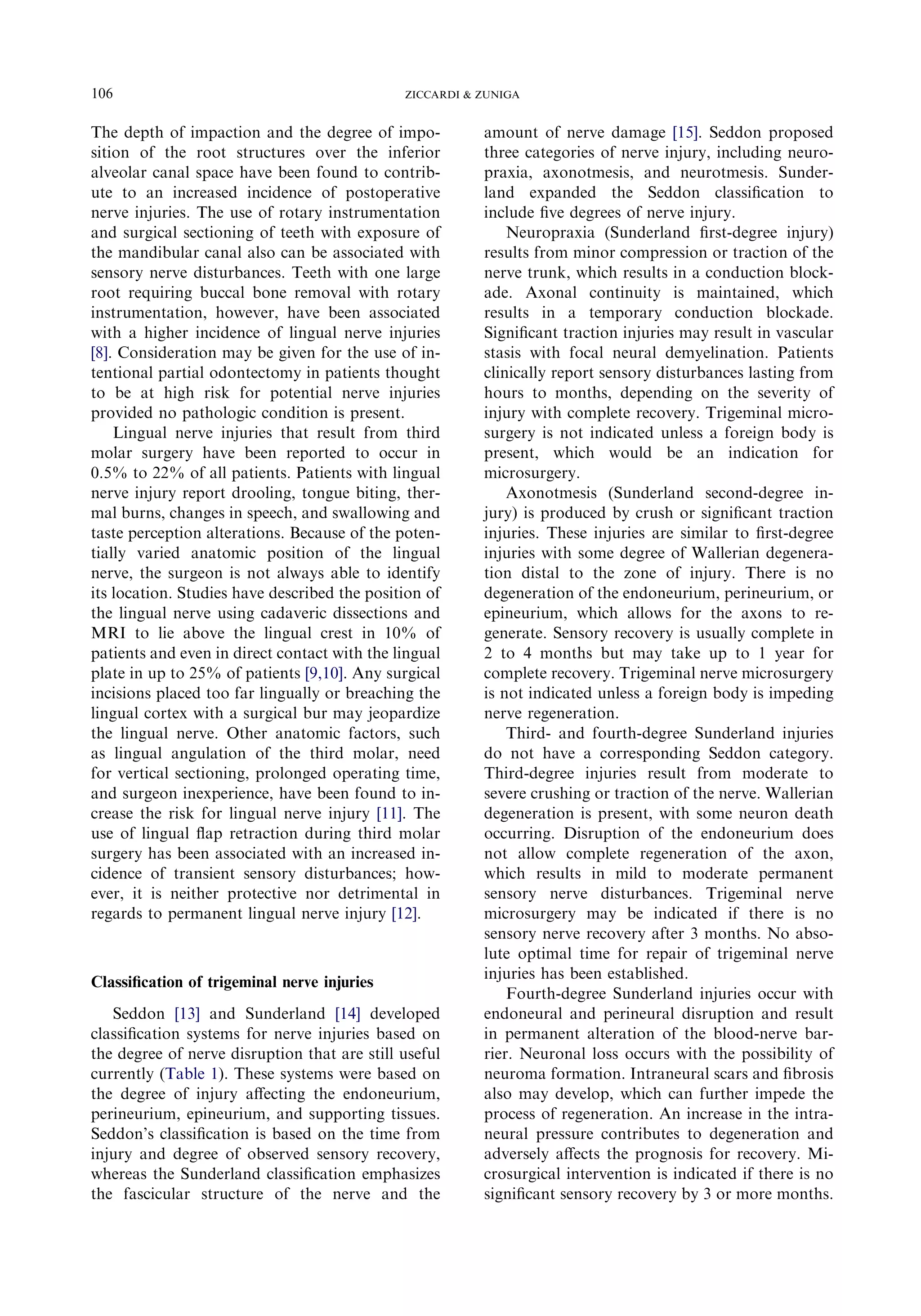Nerve Injuries After Third Molar Removal | PDF