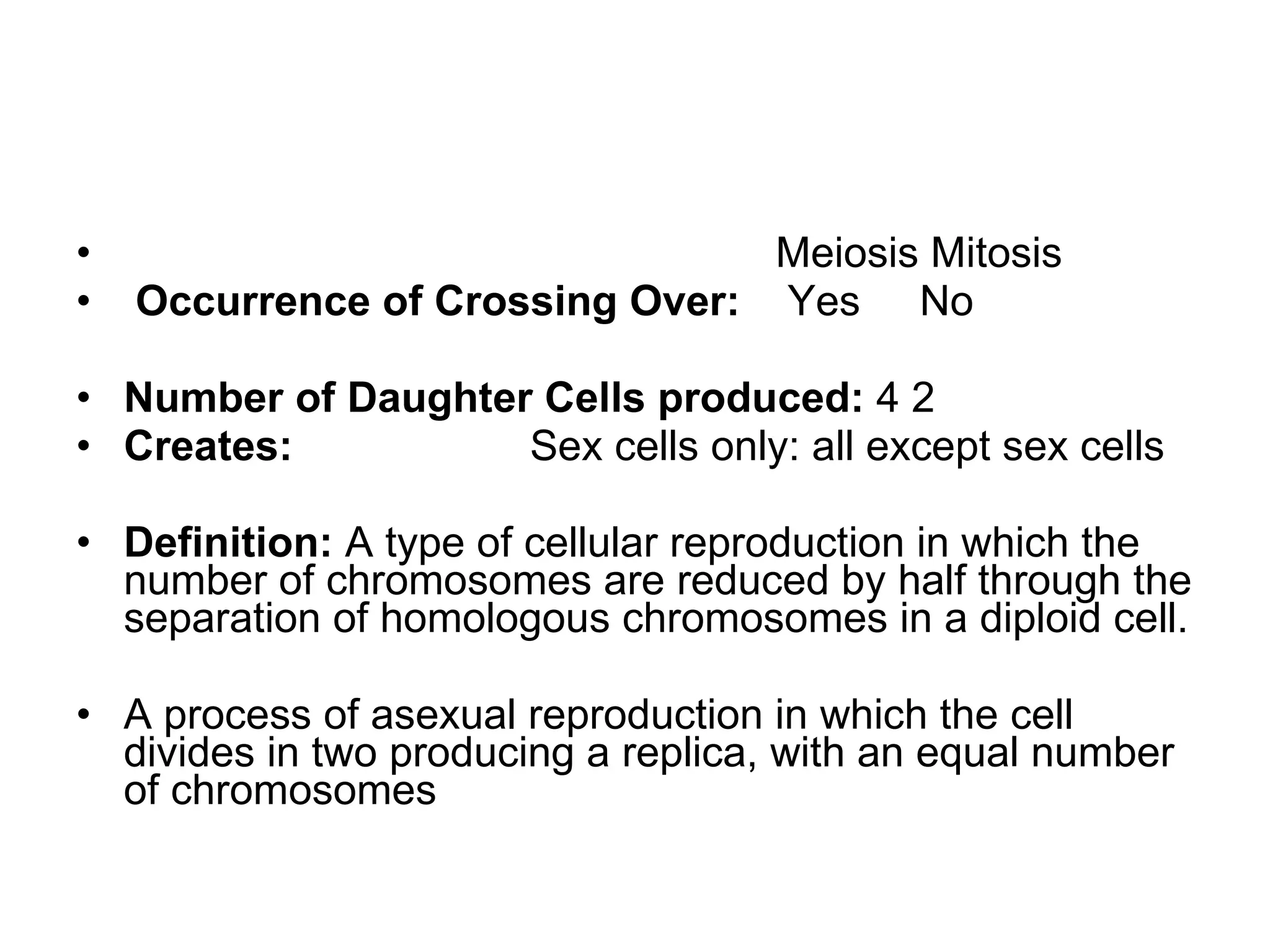 11 16 Dr Sadaf Meiosis Comparison With Mitosis Ppt