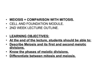 11.16 (dr. sadaf) meiosis + comparison with mitosis | PPT