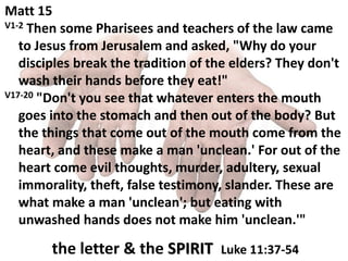11 16 the letter & the spirit luke 11 37–54 | PPT
