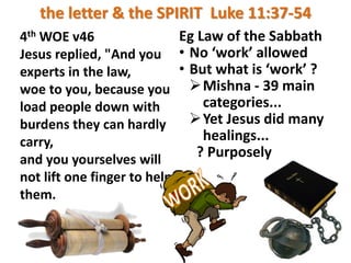 11 16 the letter & the spirit luke 11 37–54 | PDF