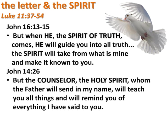 11 16 the letter & the spirit luke 11 37–54 | PPT