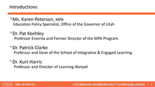 Opening More Doors: Keys to Successful Faculty-Led Study Abroad for ...