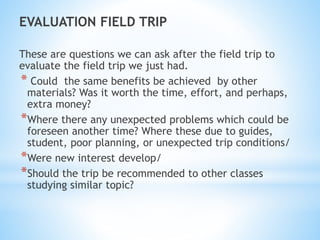 Making the most of Community Resources and Field Trip | PPTX