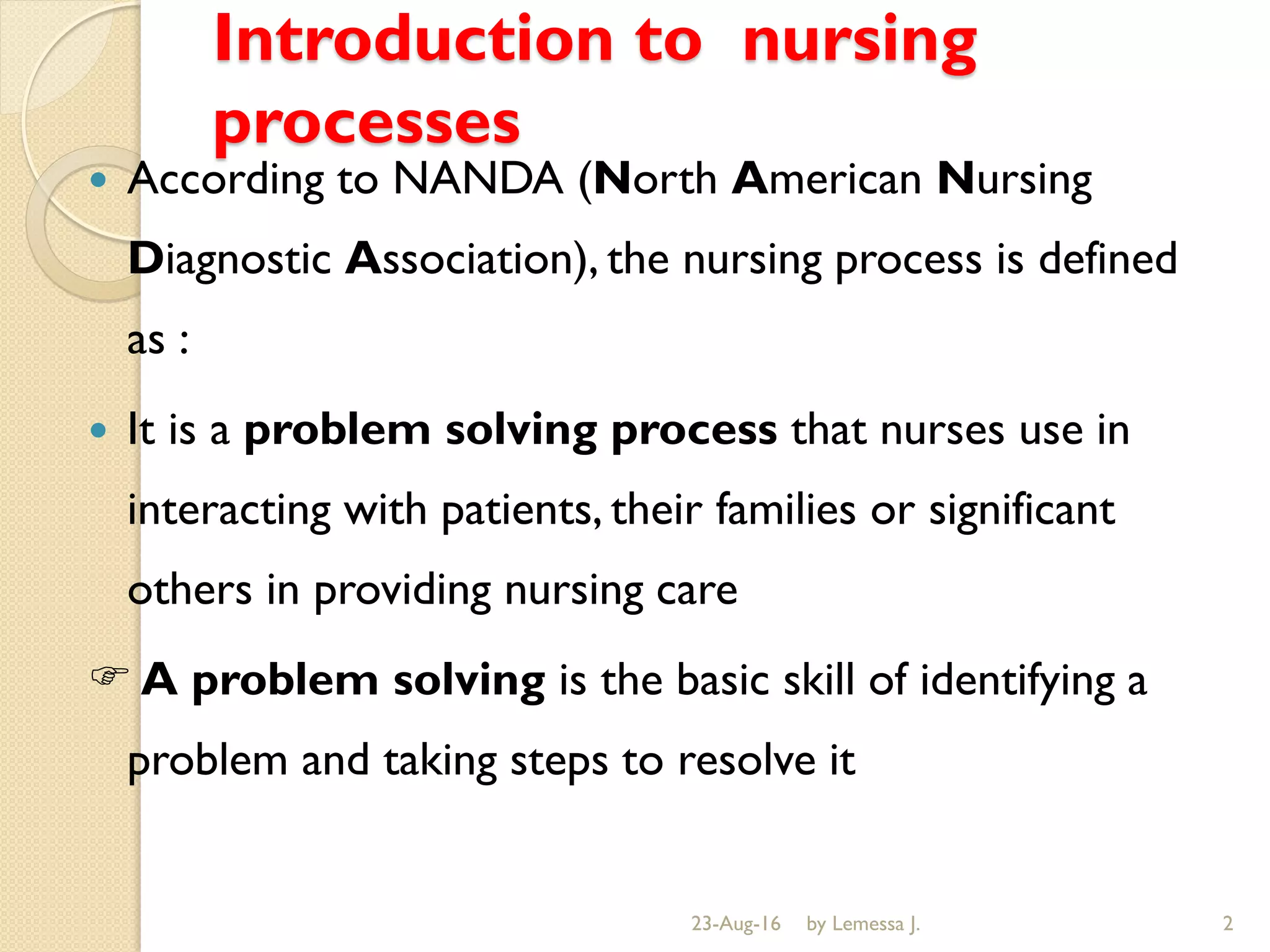 nursing process by lemessa | PDF