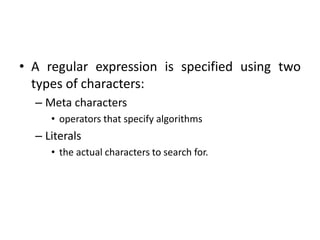 11. using regular expressions with oracle database | PPT