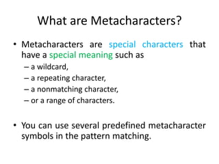 11. using regular expressions with oracle database | PPT