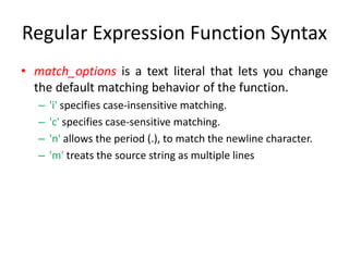 11. using regular expressions with oracle database | PPT