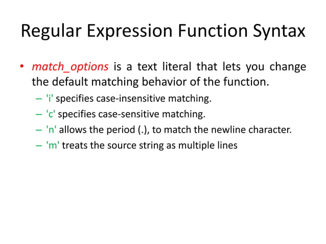 11 Using Regular Expressions With Oracle Database Ppt