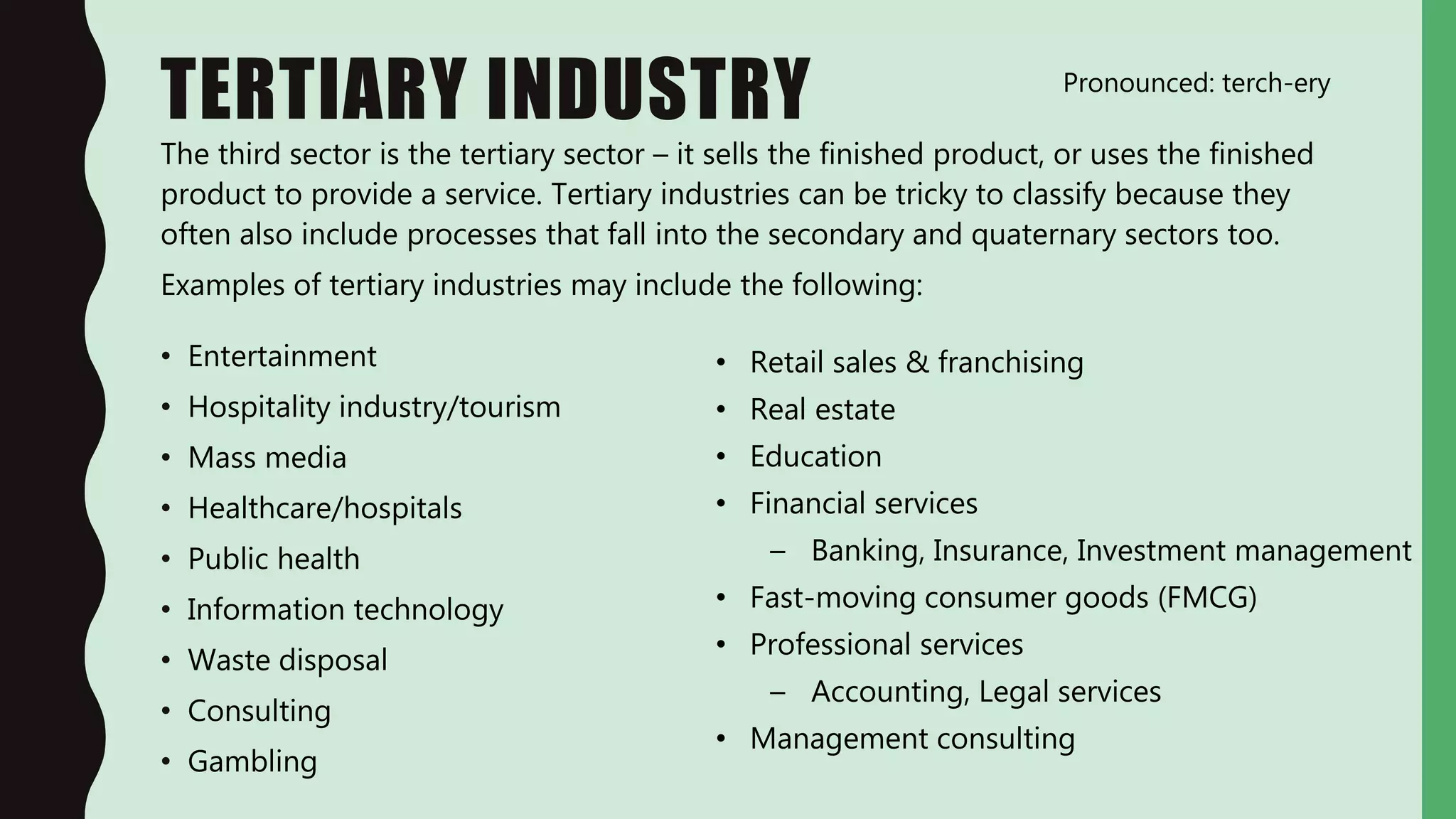 11.1.2 Types of businesses - Industry sectors | PPSX