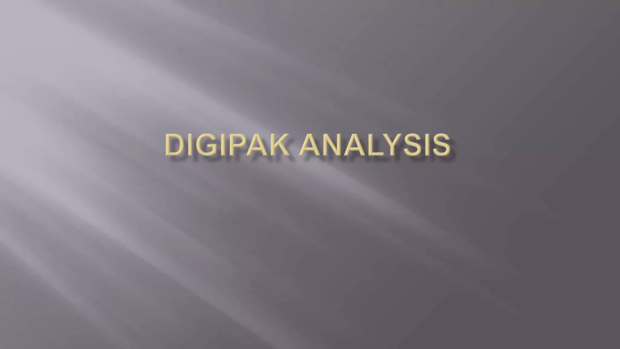 Digipak Analysis | PPTX