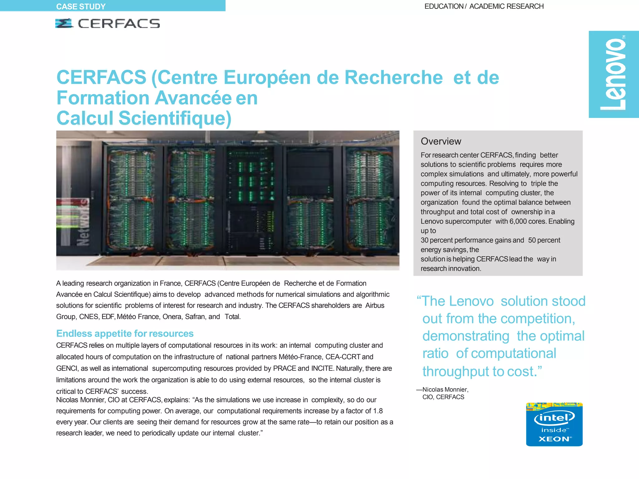 A Supercomputer for CERFACS | PPT