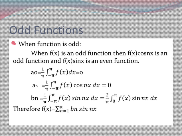 aem : Fourier series of Even and Odd Function | PPT