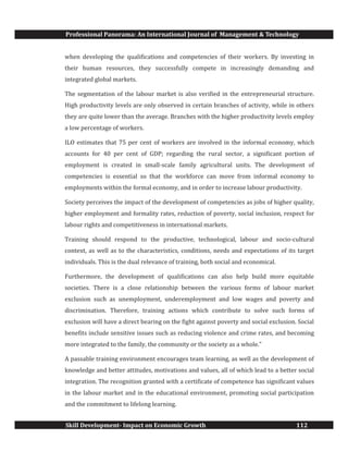 Skill Development: Impact on Economic Growth | PDF