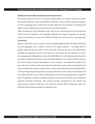 Skill Development: Impact on Economic Growth | PDF