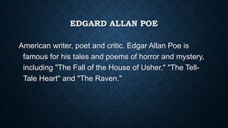 11.The Fall of the house of usher by Edgar Allan Poe | PPT