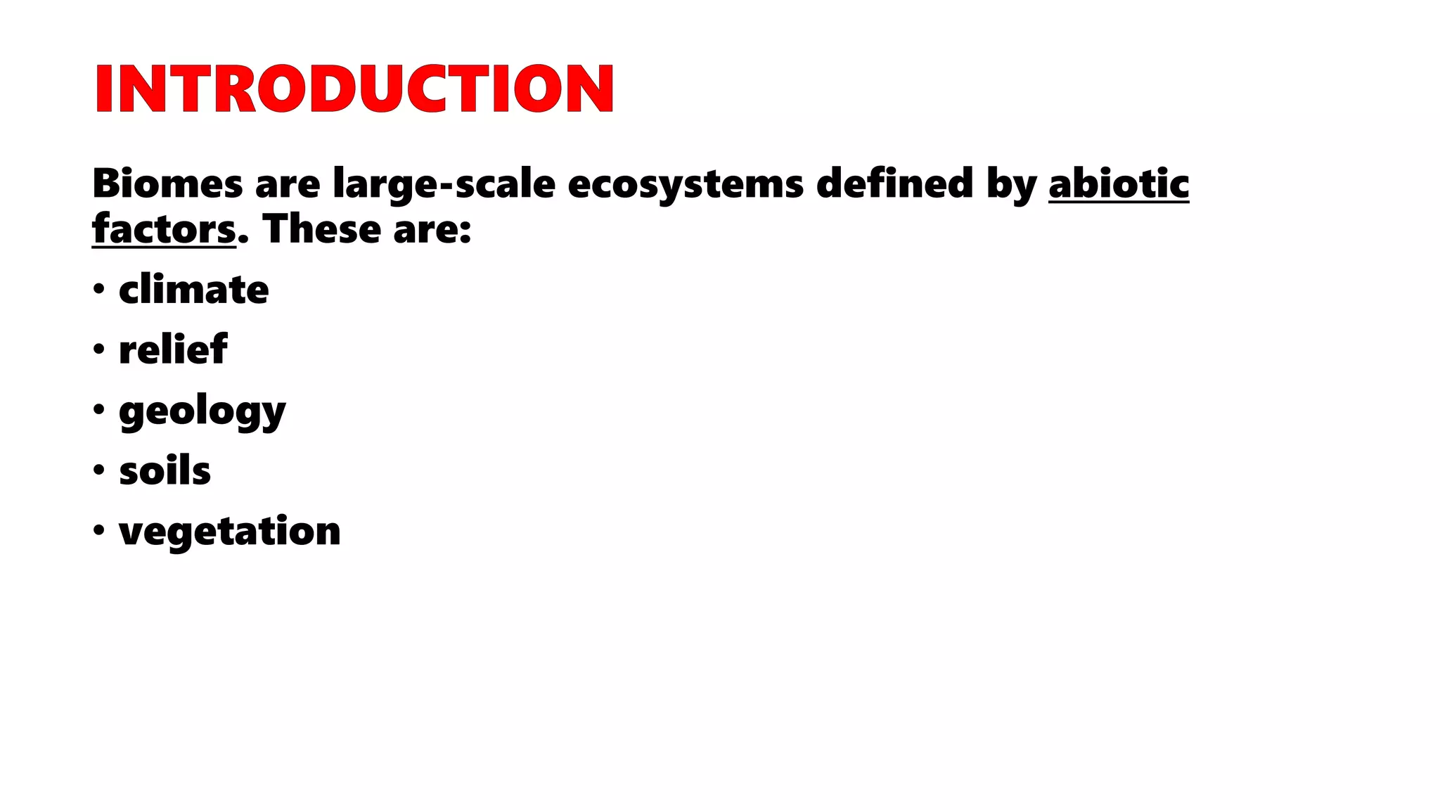 GEOGRAPHY YEAR 10: ECOSYSTEMS. BIOMES | PPTX