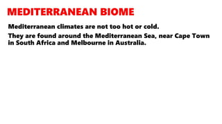 GEOGRAPHY YEAR 10: ECOSYSTEMS. BIOMES | PPTX