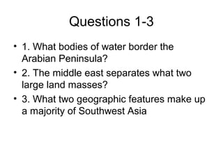 11.1 middle east geography | PPT