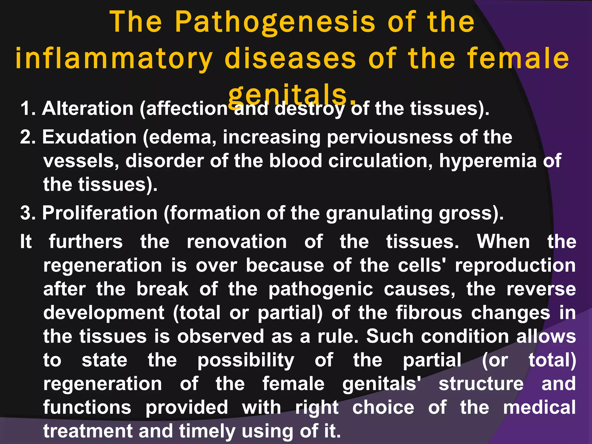 Inflammatory diseases of the female genitals | PPT
