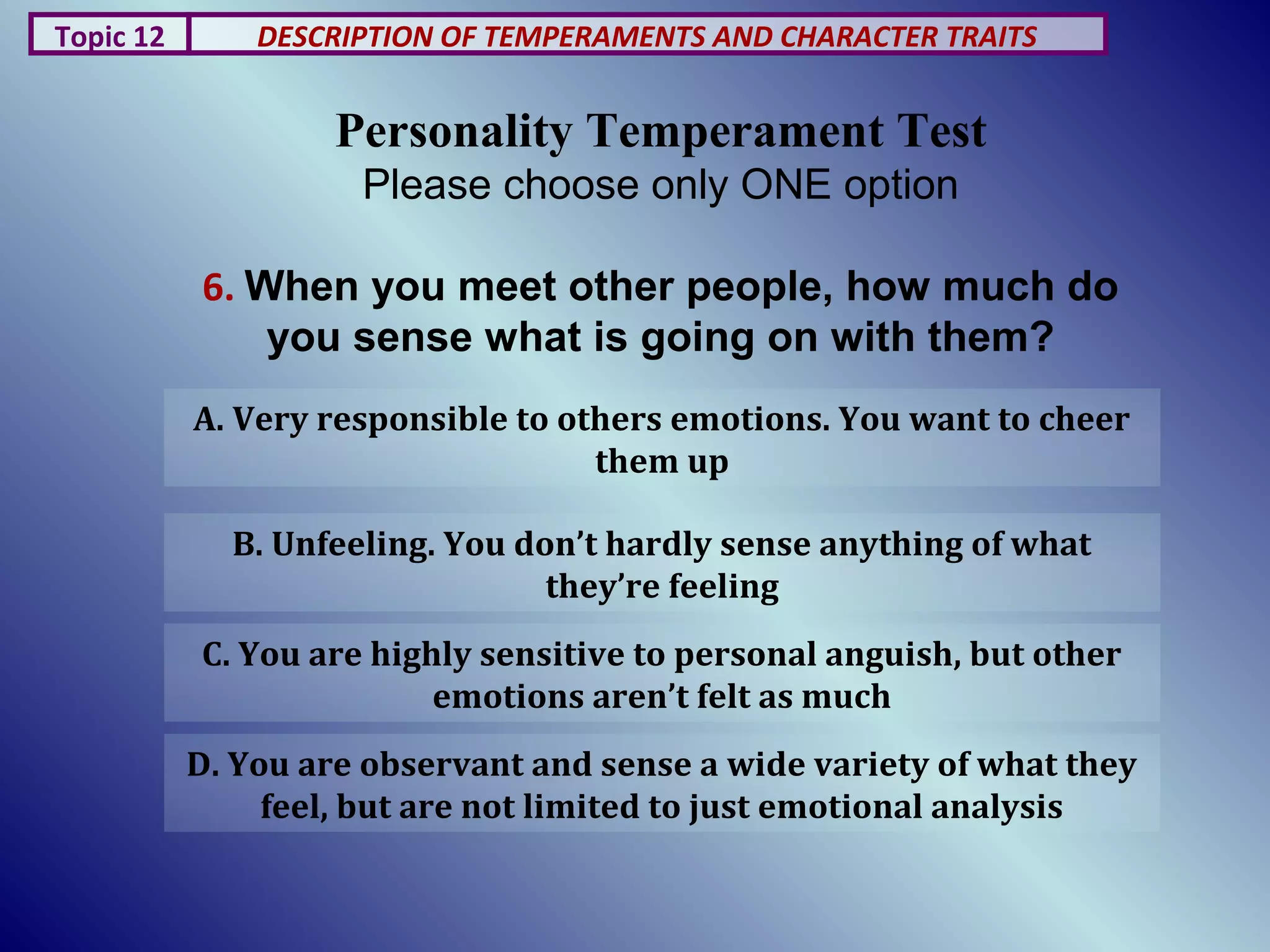 Description of temperament & character traits | PPT