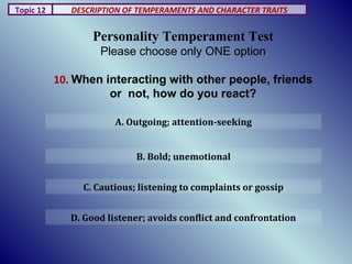 Description of temperament & character traits | PPT