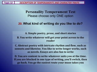 Description of temperament & character traits | PPT | Parenting Babies ...