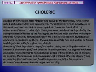 Description of temperament & character traits | PPT
