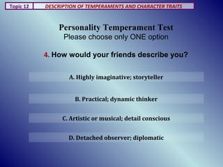 Description of temperament & character traits | PPT