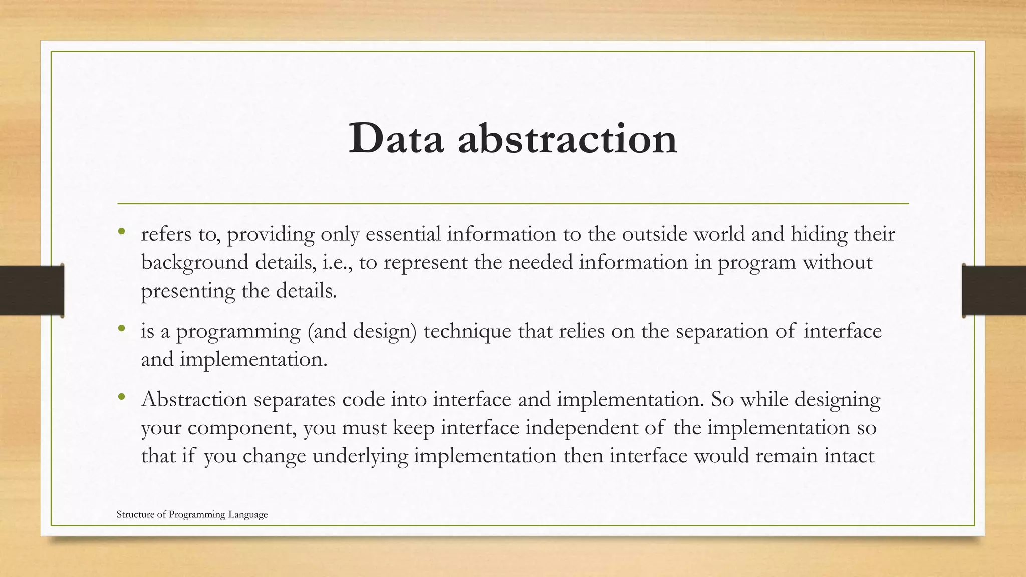 11. abstraction and capsulation | PPTX