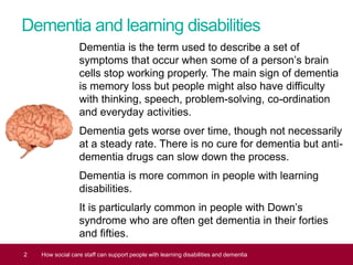 Social care staff. dementia | PPTX