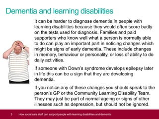 Social care staff. dementia | PPTX