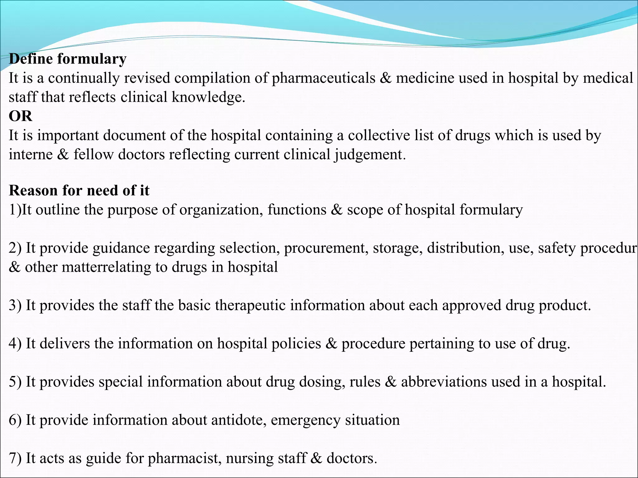 Hospital Formulary system | PPT | Pharmaceutical Industry | Industries